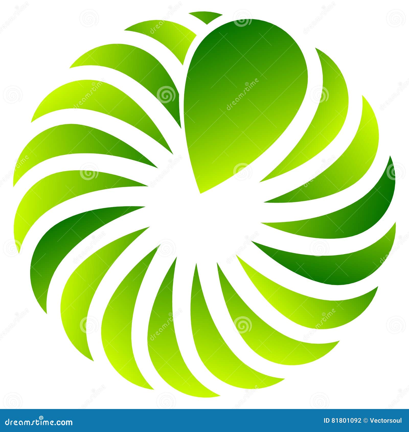 Concentric Leaf Shape for Nature, Ecological Concepts Stock Vector ...