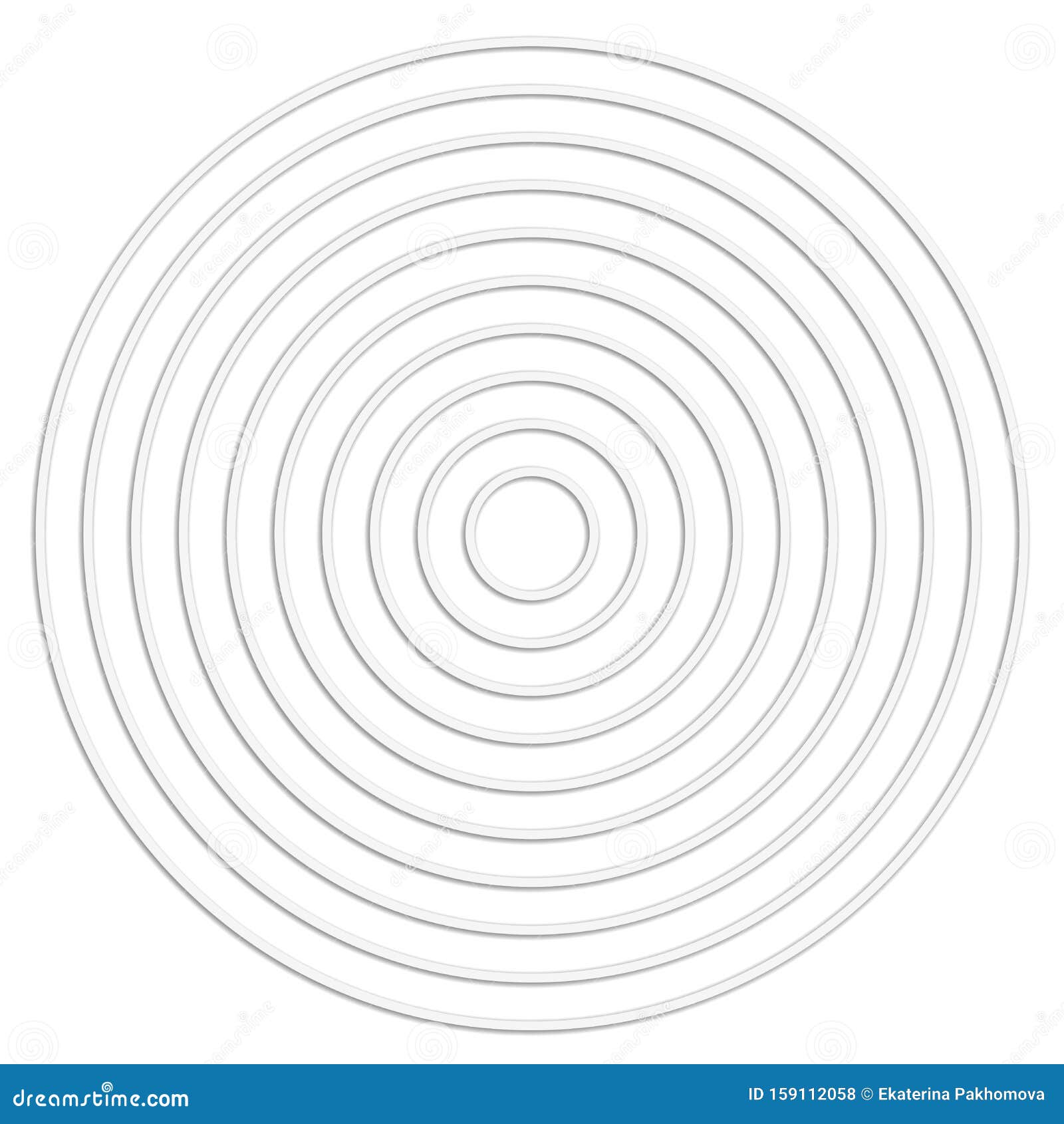 Concentric Linear Inset White Rings Or Circles Steps Symmetrically Lit ...