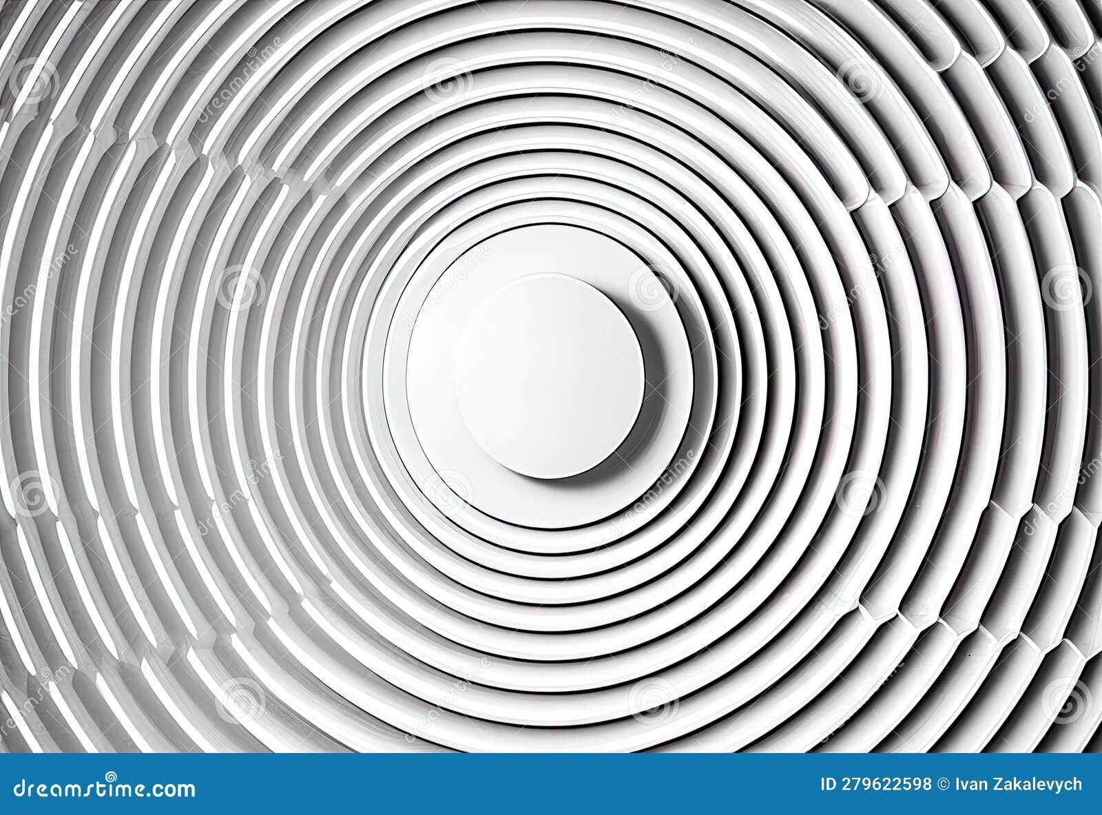 Concentric Linear Increasing Offset White Rings Illustration. AI ...