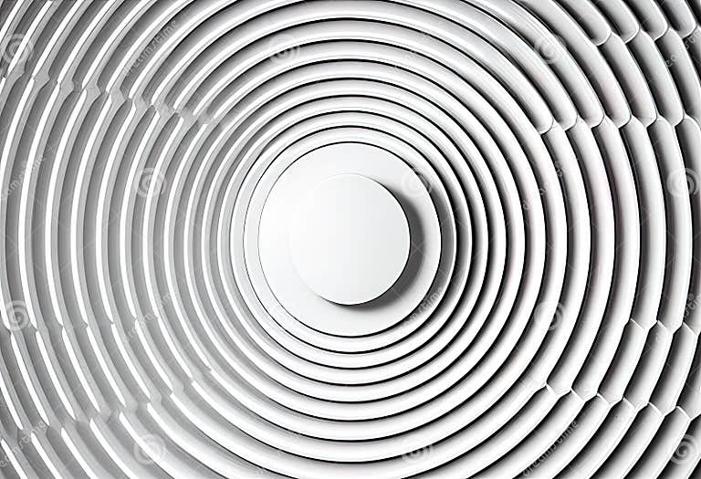 Concentric Linear Increasing Offset White Rings Illustration. AI ...