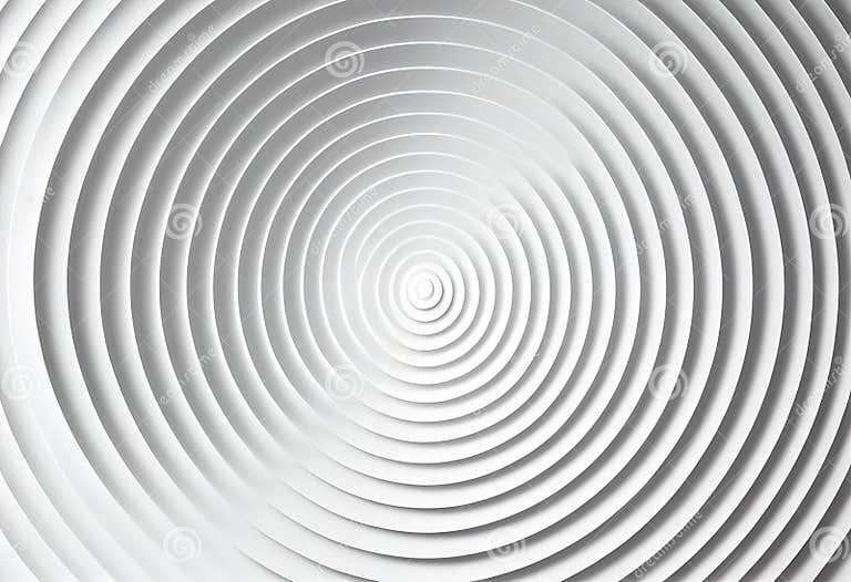 Concentric Linear Increasing Offset White Rings Illustration. AI ...