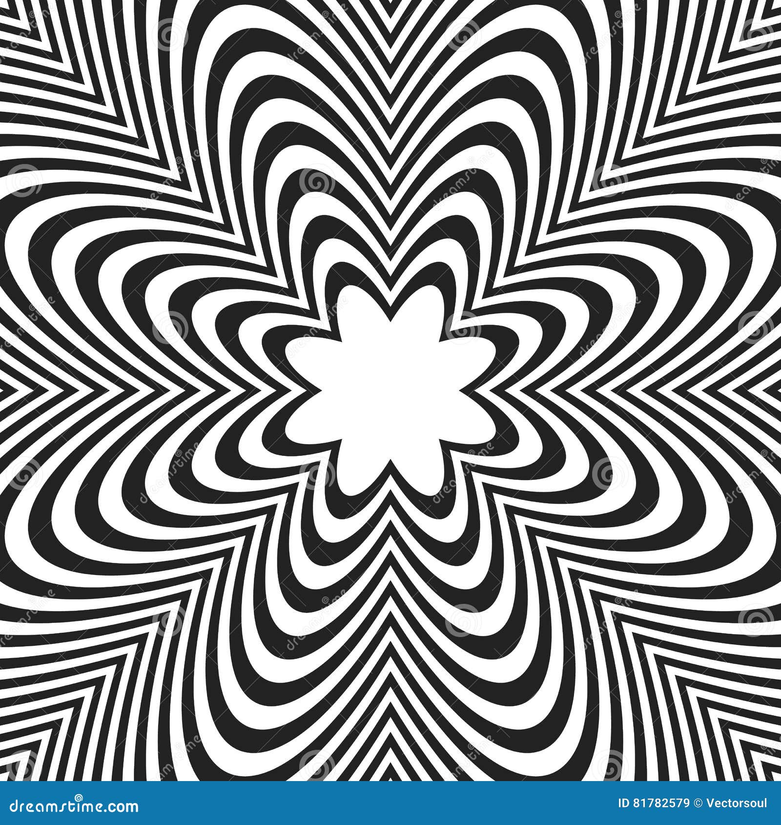 Concentric Lines with Distortion. Radial Lines, Radiating Patter Stock ...