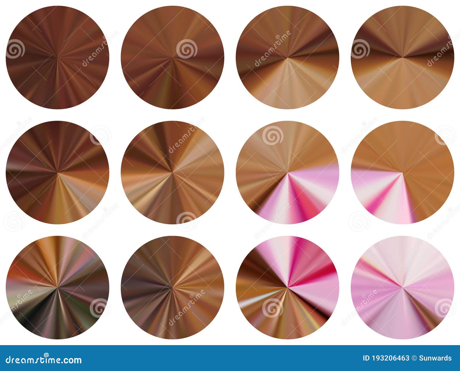 Concentric Metallic Gradient Web Elements Vector Stock Vector ...