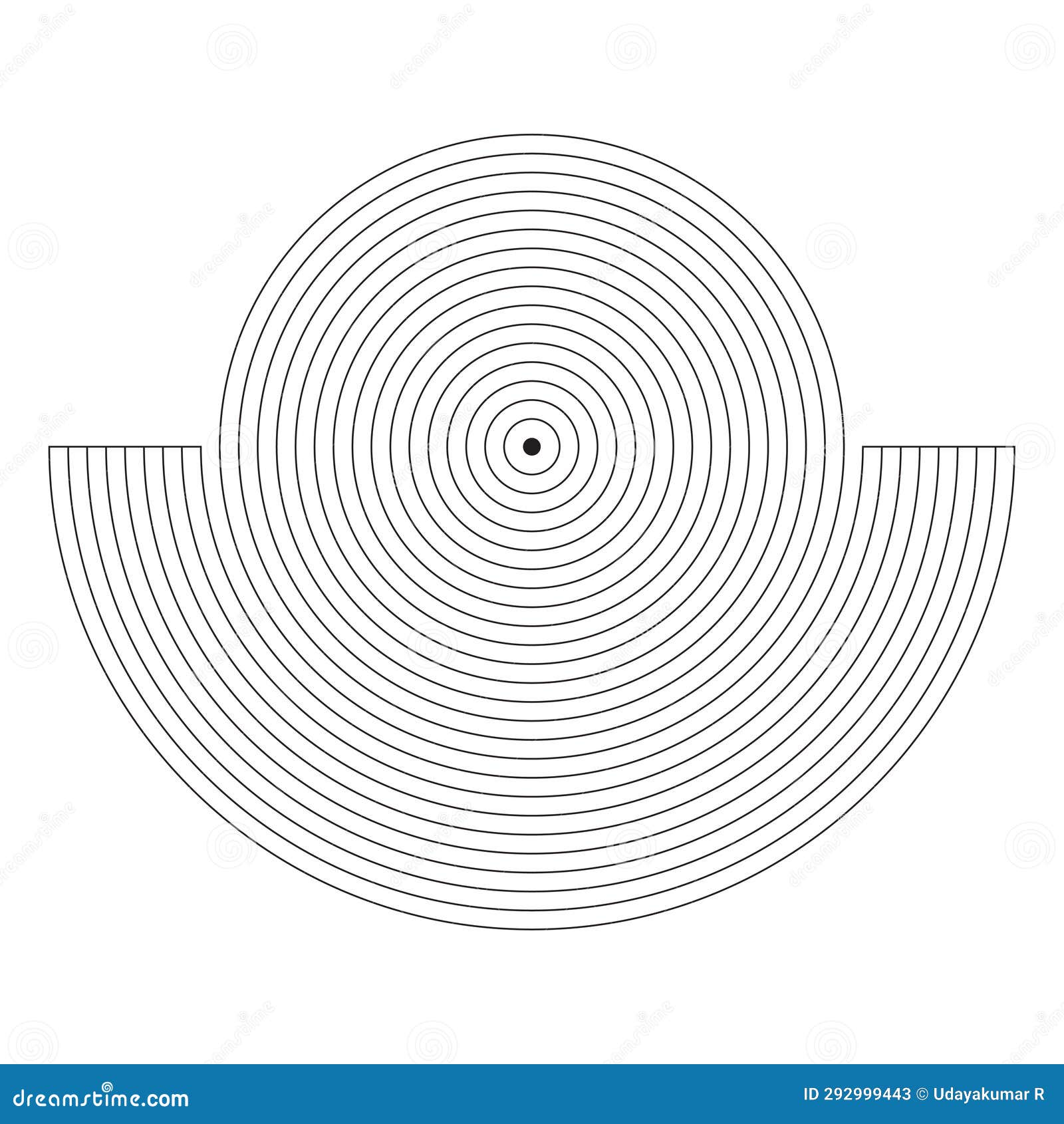 Concentric Off Circle Elements. Element for Graphic Web Design ...
