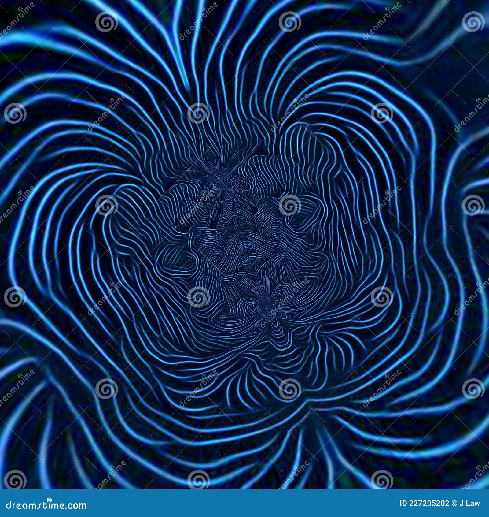 Complex Detailed Design in Turquoise Blue Curves and Patterns Stock ...