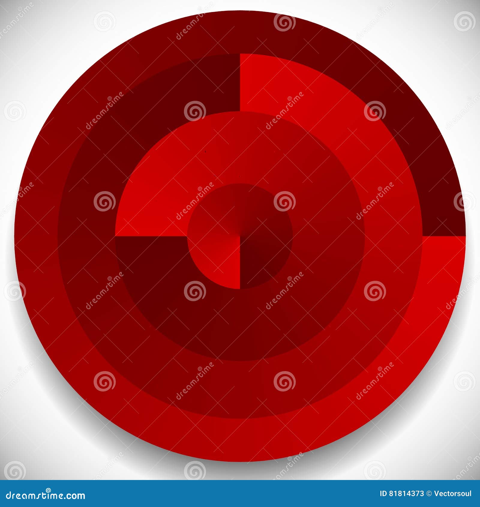 Concentric, Radial Circles Generic Icon, Design Element Stock Vector ...