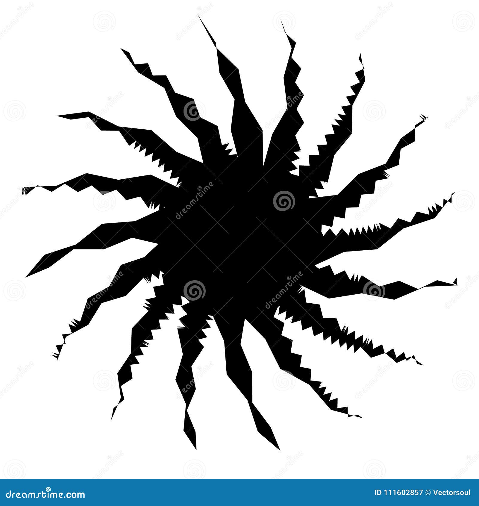 Concentric Radial Element. Radiating Abstract Geometric Element Stock ...