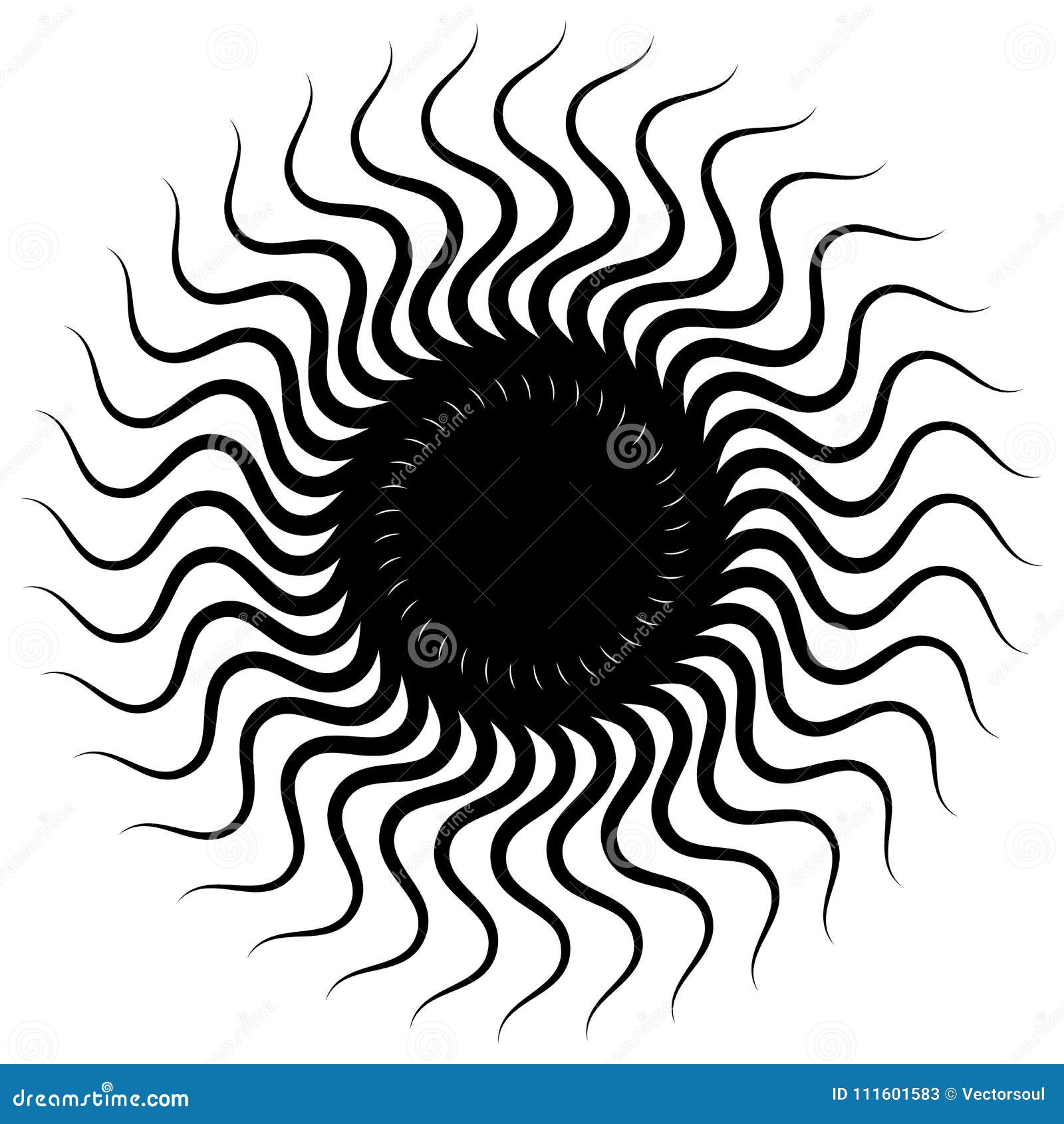 Concentric Radial Element. Radiating Abstract Geometric Element Stock ...
