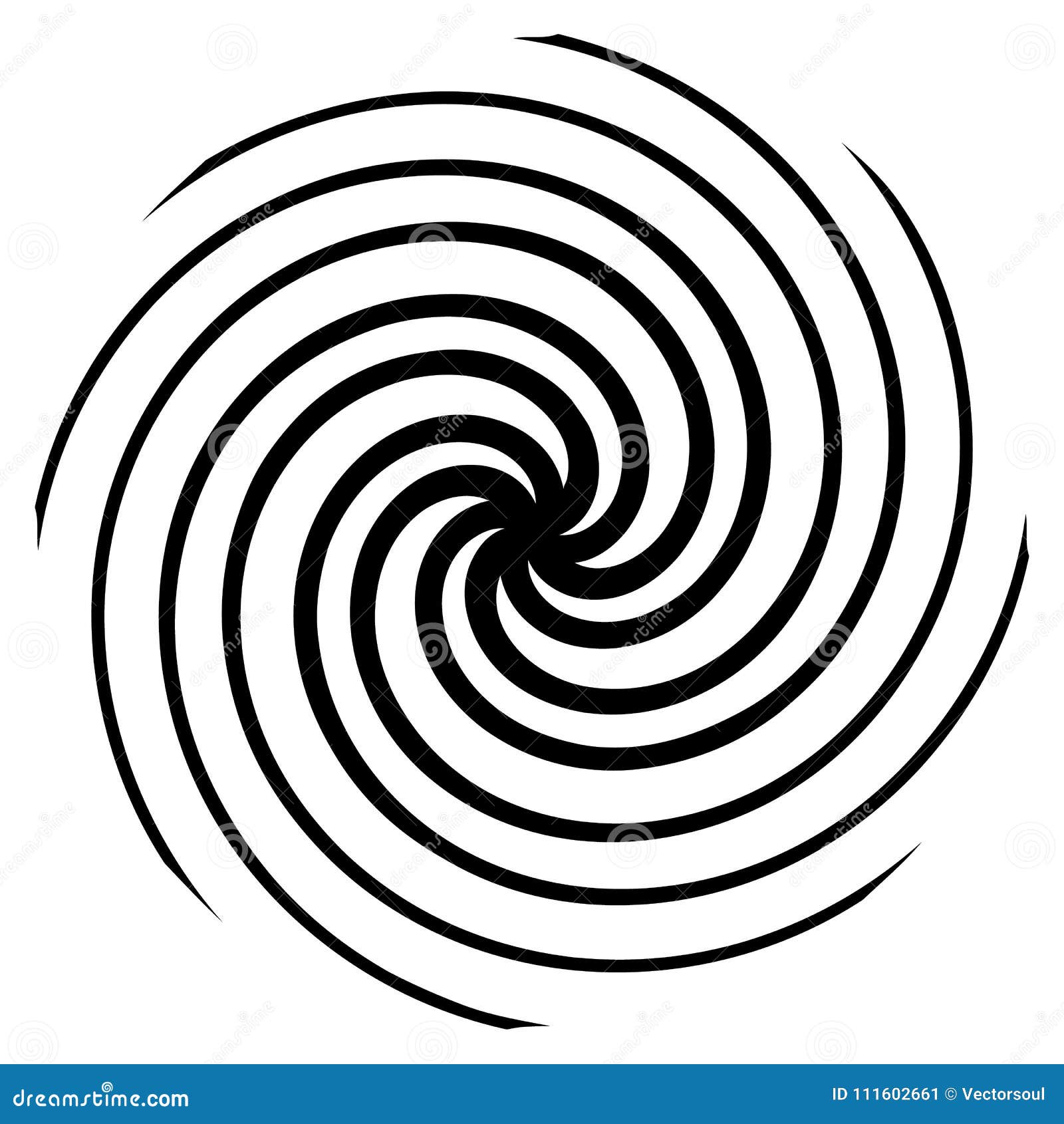 Concentric Radial Element. Radiating Abstract Geometric Element Stock ...