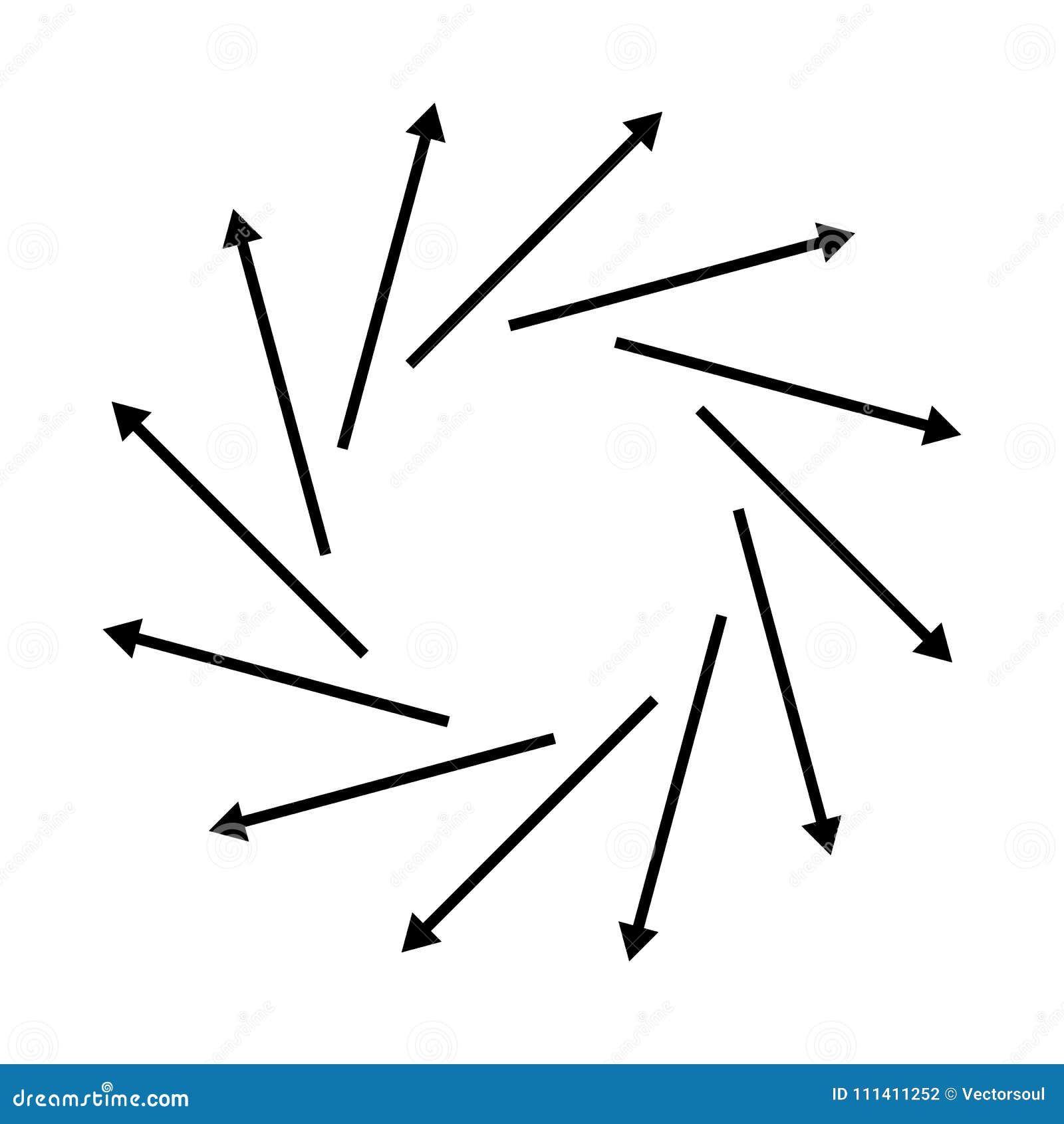 Concentric, Radial, Radiating Arrows. Circular Arrow Element Stock ... Concentric, Radial, Radiating Arrows. Circular Arrow Element Stock ...