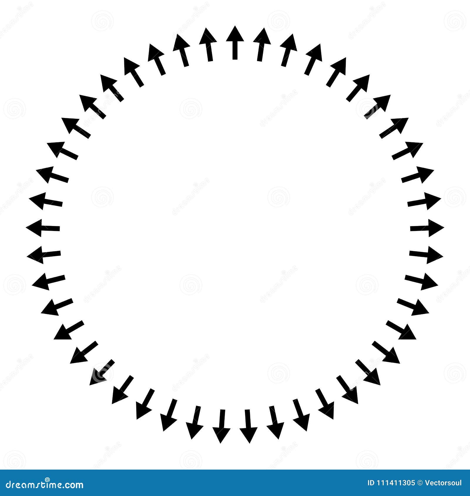 Concentric Radial Radiating Arrows Circular Arrow Element Stock