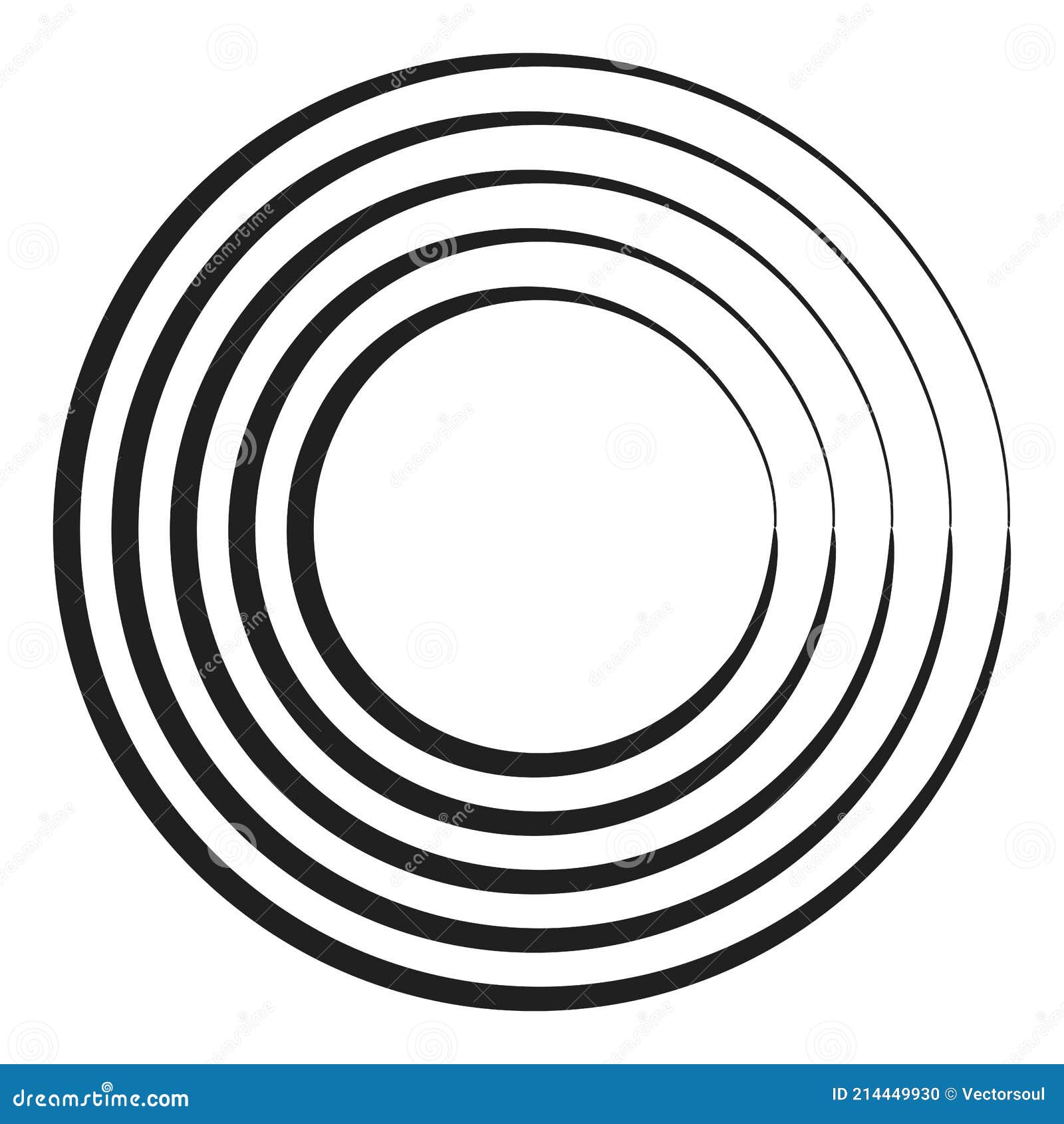 Concentric Radial-radiating Circles Element Vector Stock Vector - Illustration of rotation ...