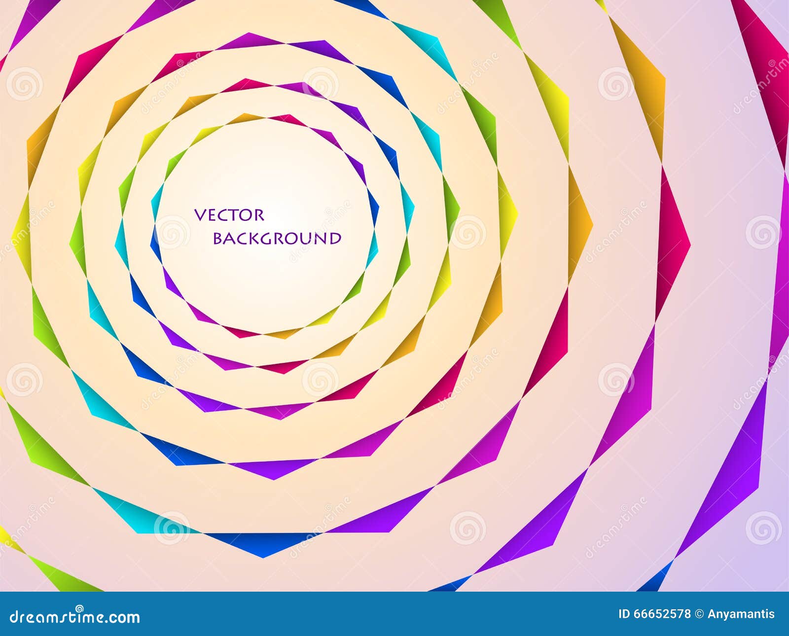 Concentric Rainbow Circles Design Stock Vector - Illustration of ...