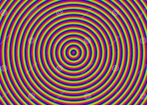 Concentric Rainbow-colored Circles Create a Mesmerizing and Hypnotic ...