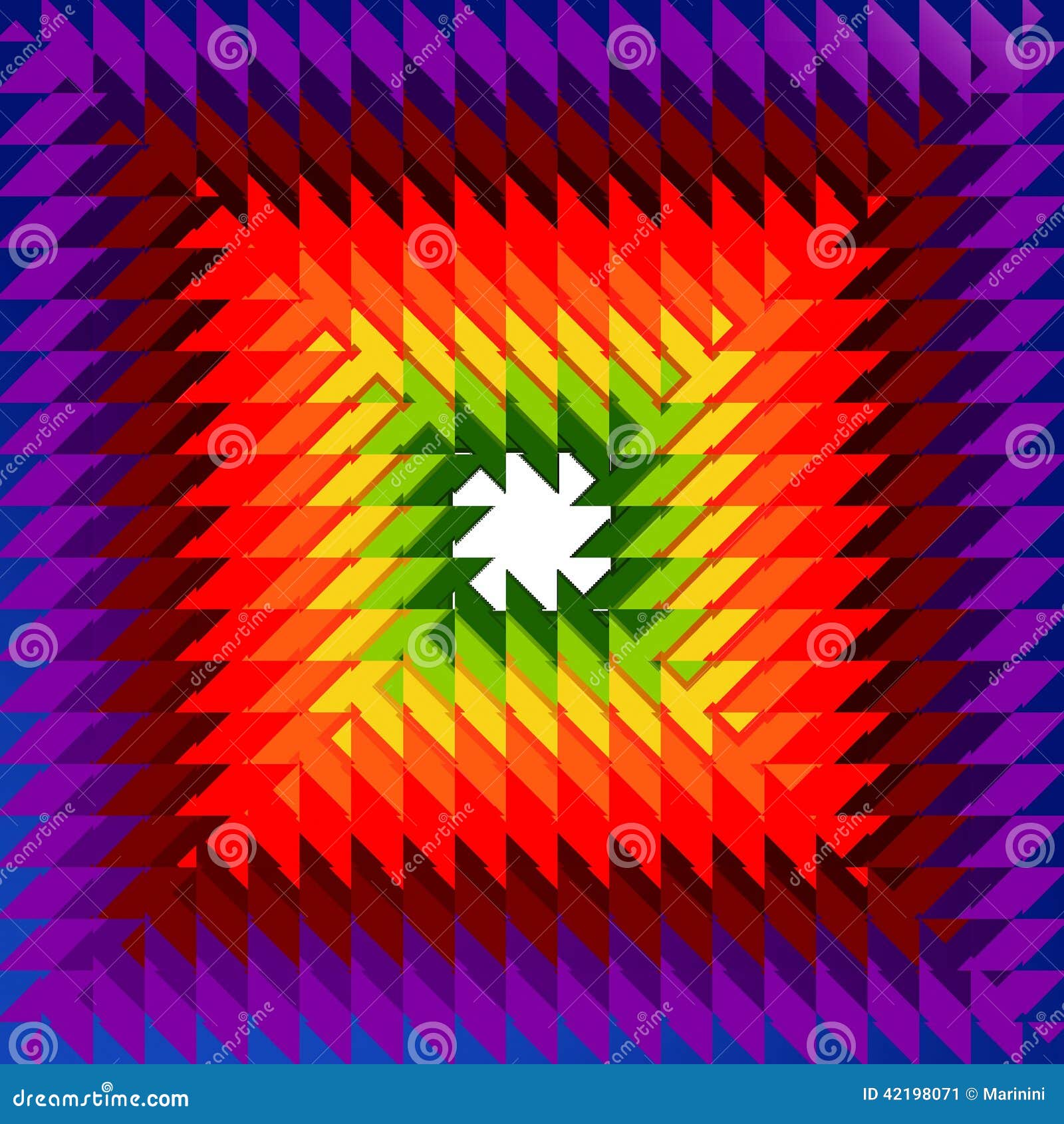 Concentric rainbow rhombs stock illustration. Illustration of ...