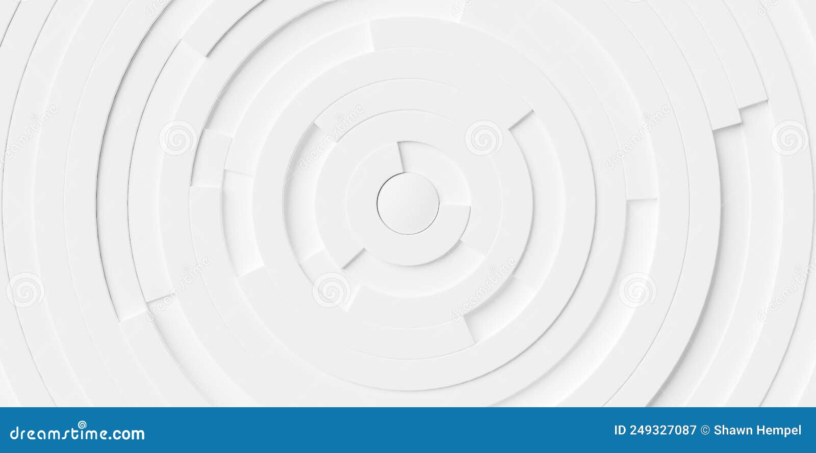 Concentric Random Rotated Beveled White Ring or Circle Segments Offset ...