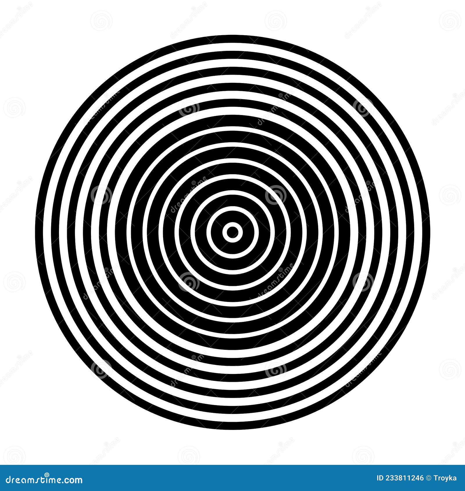 Concentric Rings Pattern in Circle Design Element Stock Vector ...