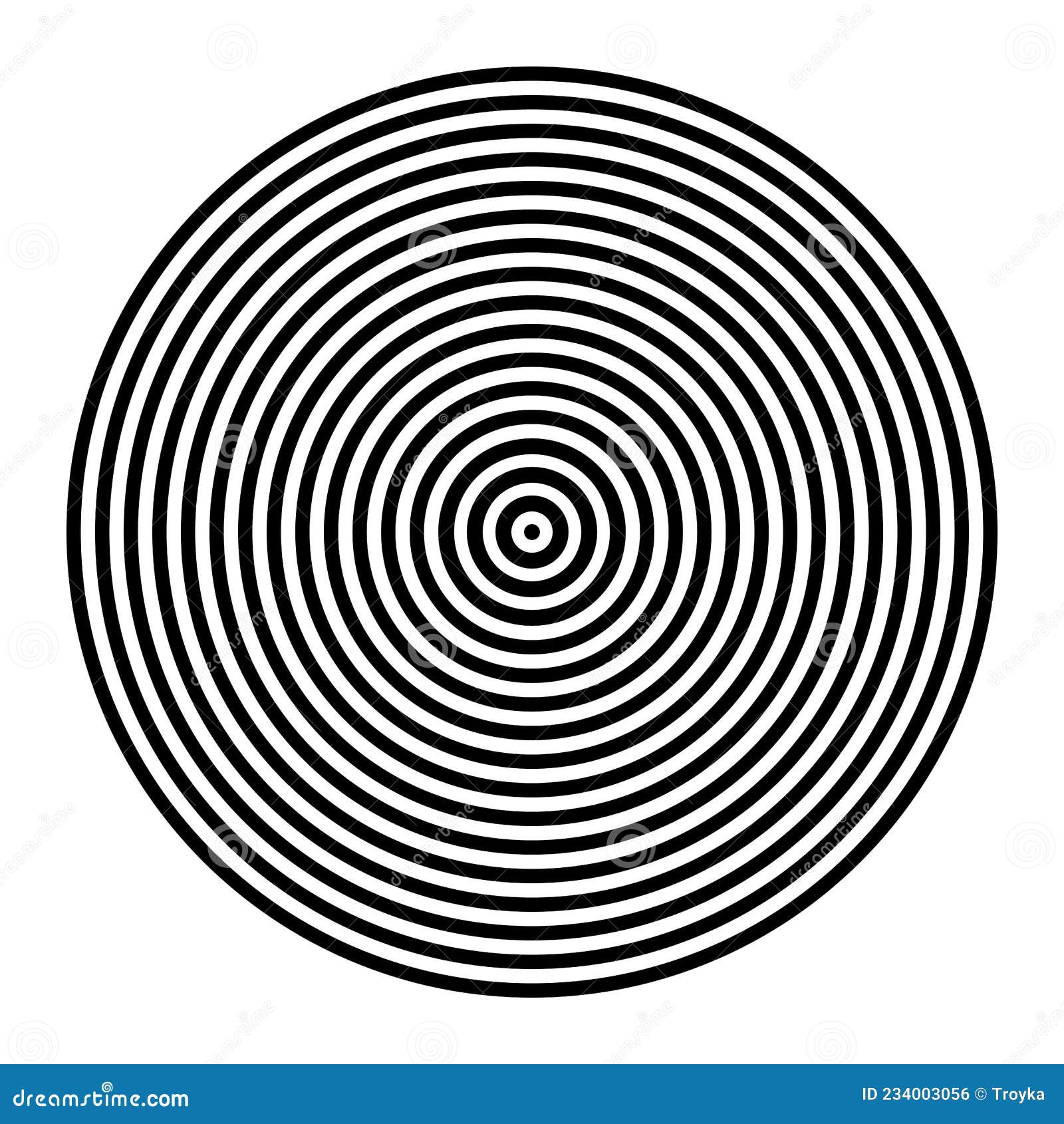 Concentric Rings Pattern in Circle Design Element Stock Vector ...