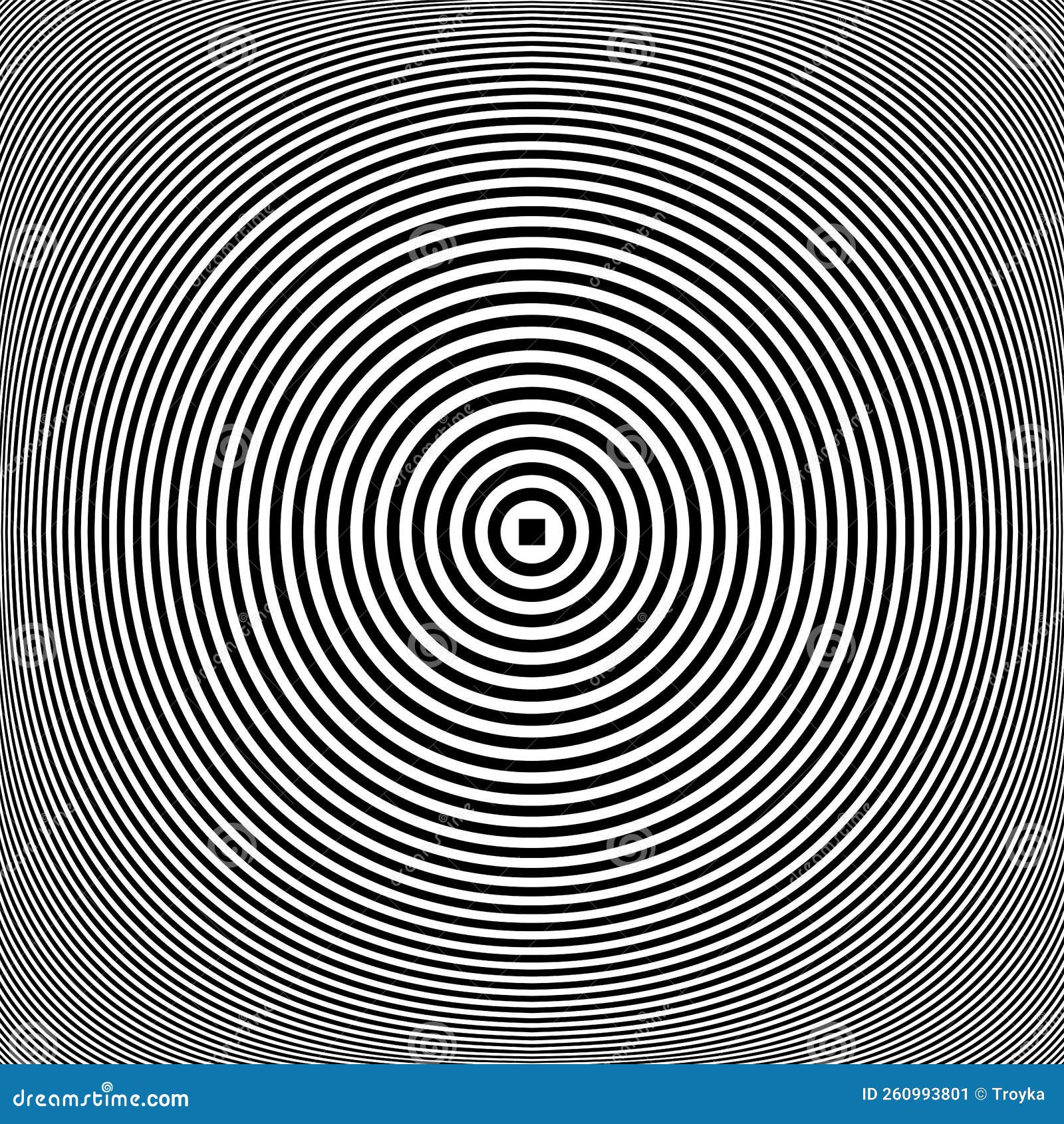 Concentric Rings Pattern. 3D Illusion Effect. Circle Lines Textured ...