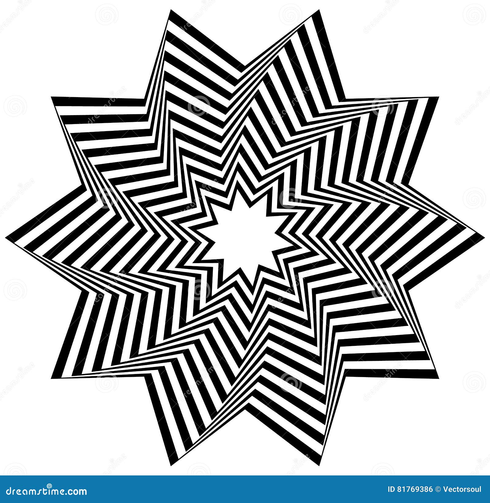 Concentric Rotating Circular Geometric Figure Of A Tornado Or Vortex ...