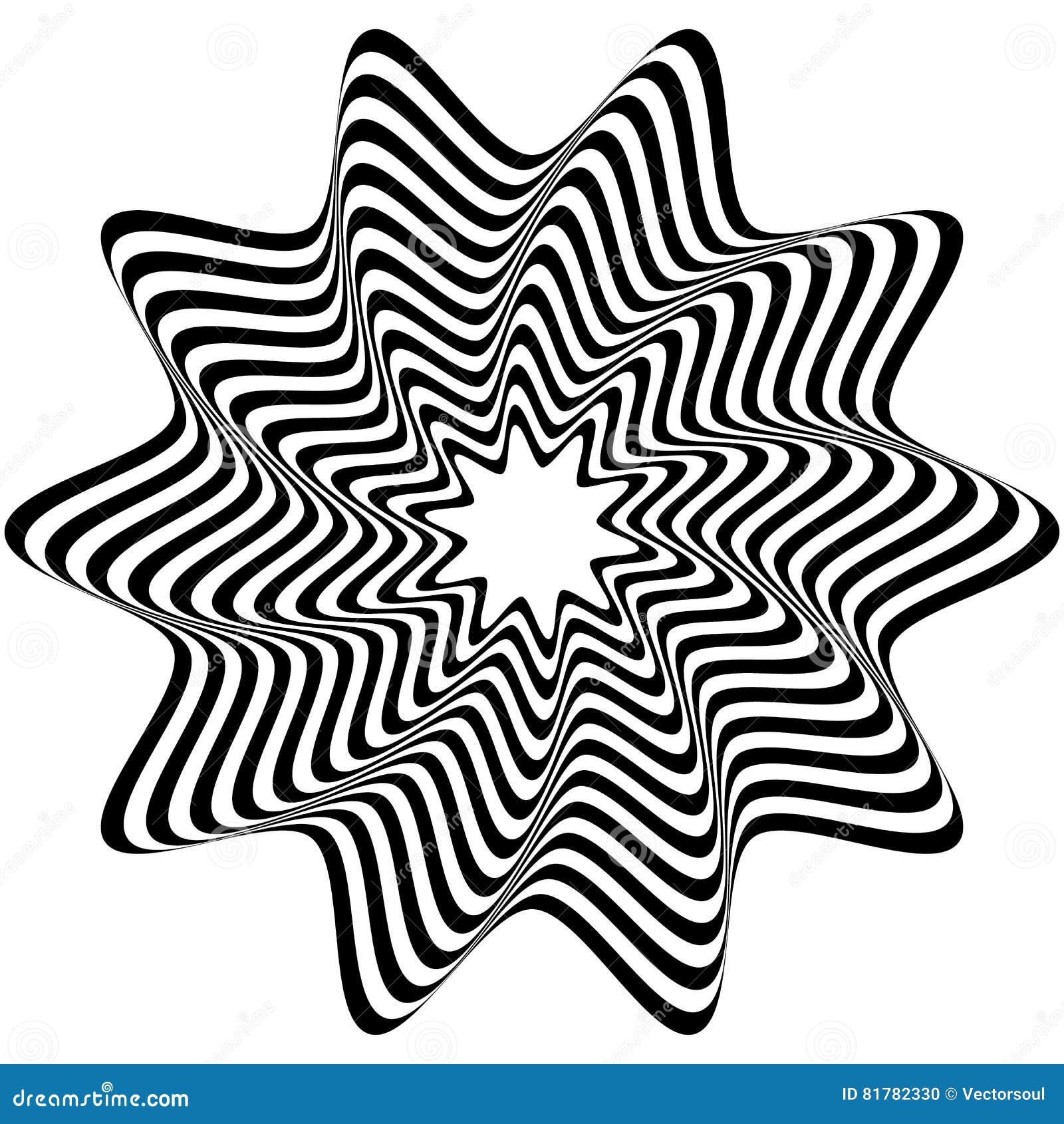 Concentric Rotating Circular Geometric Figure Of A Tornado Or Vortex ...