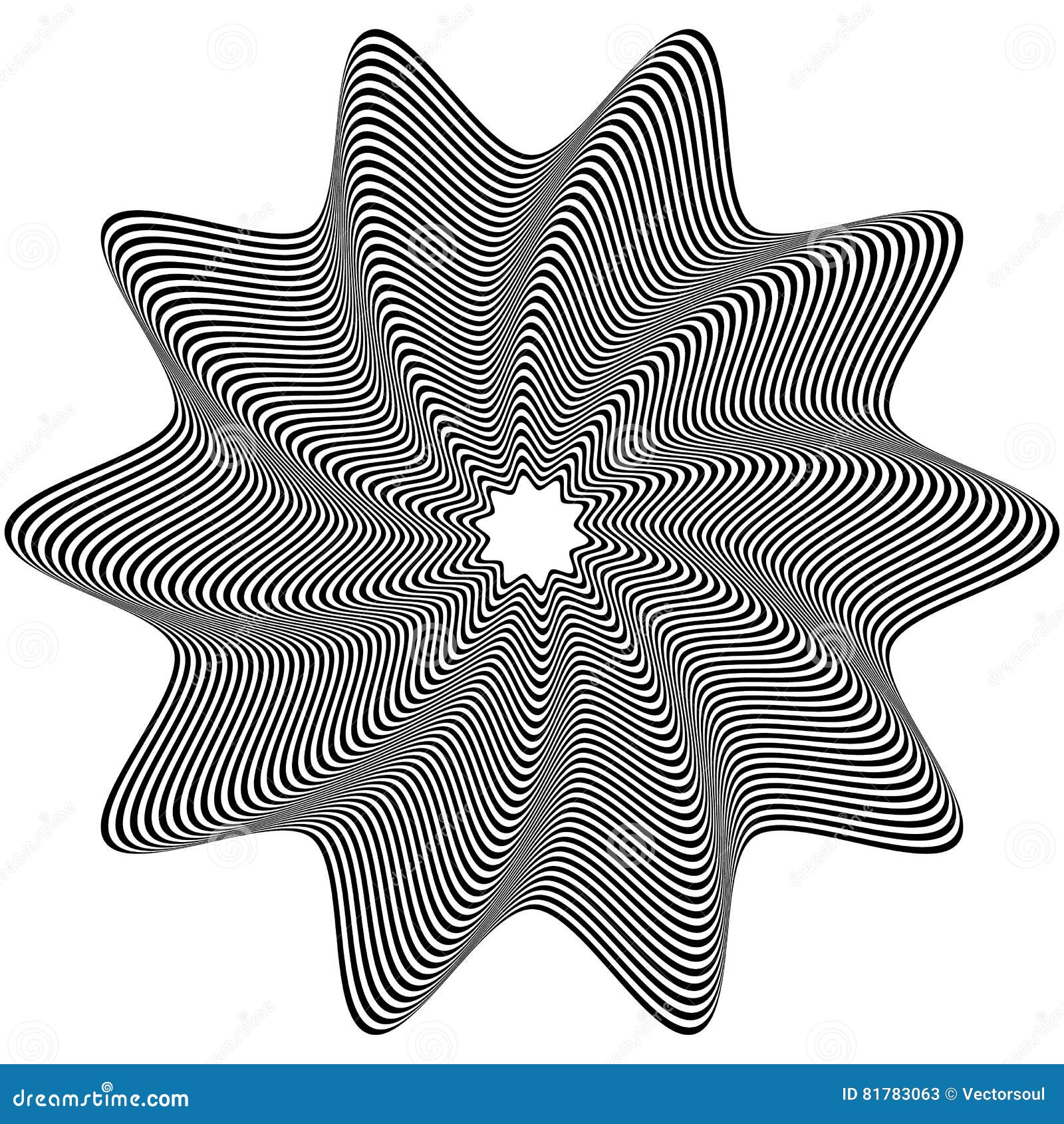 Concentric, Rotating Spiral Element. Vector Illustration Stock Vector ...