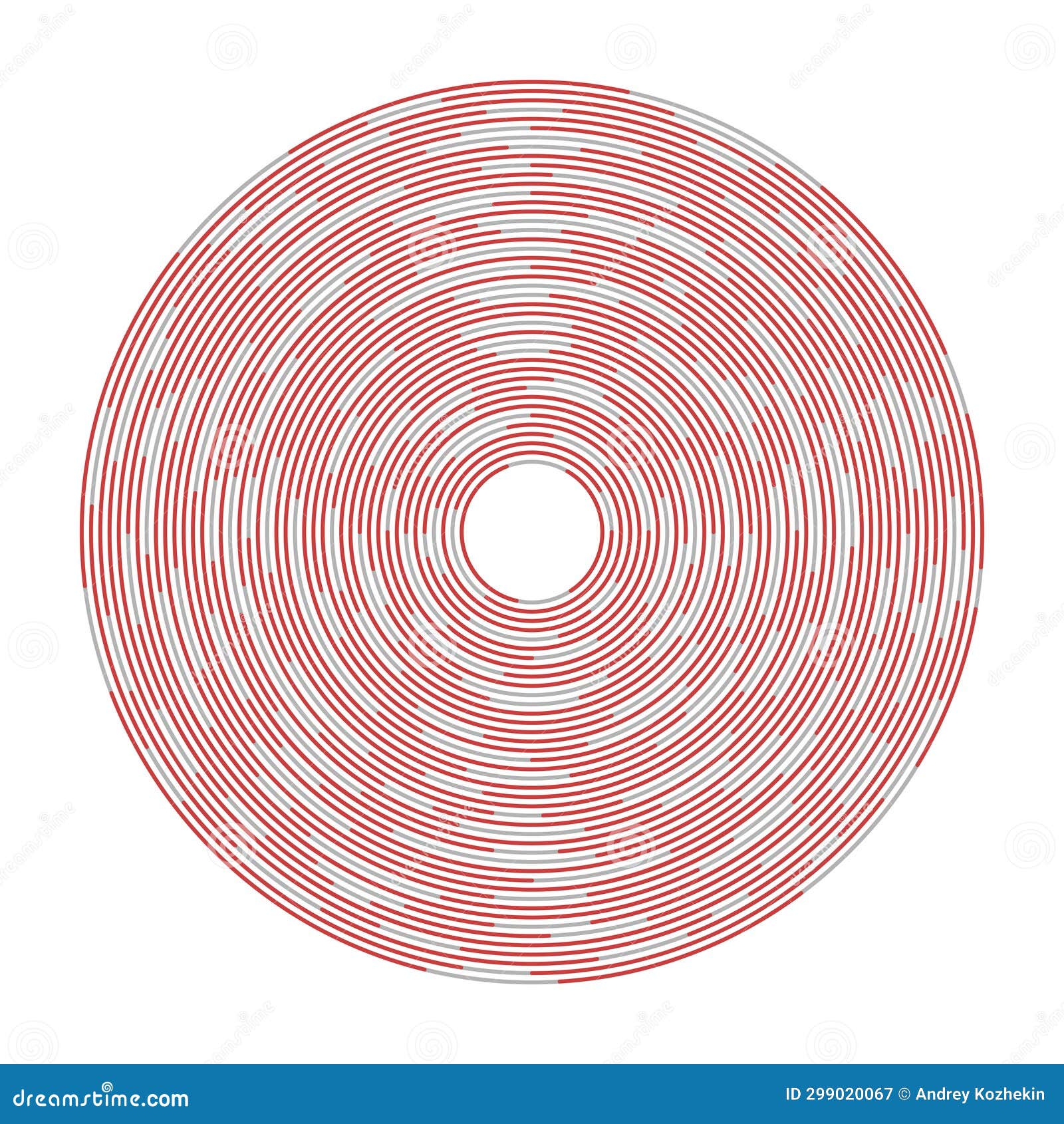 Concentric Segments of Circles. Lines Following a Circle Path Stock ...