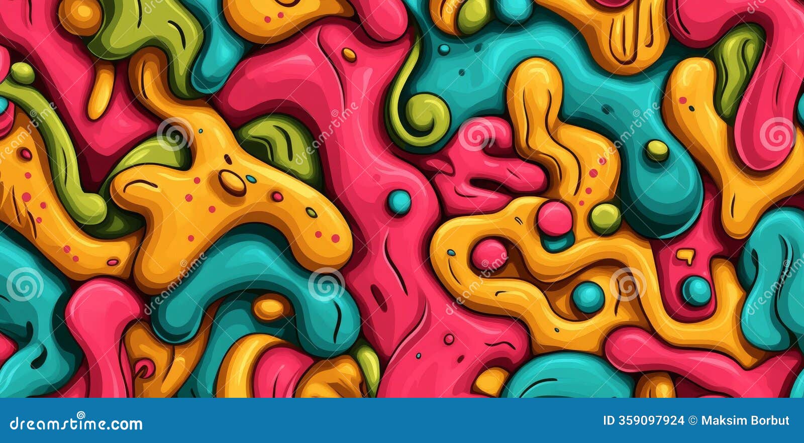 Concentric Wobbles in Retro Tones, Creating a Seamless Tile Pattern Stock Photo - Image of ...