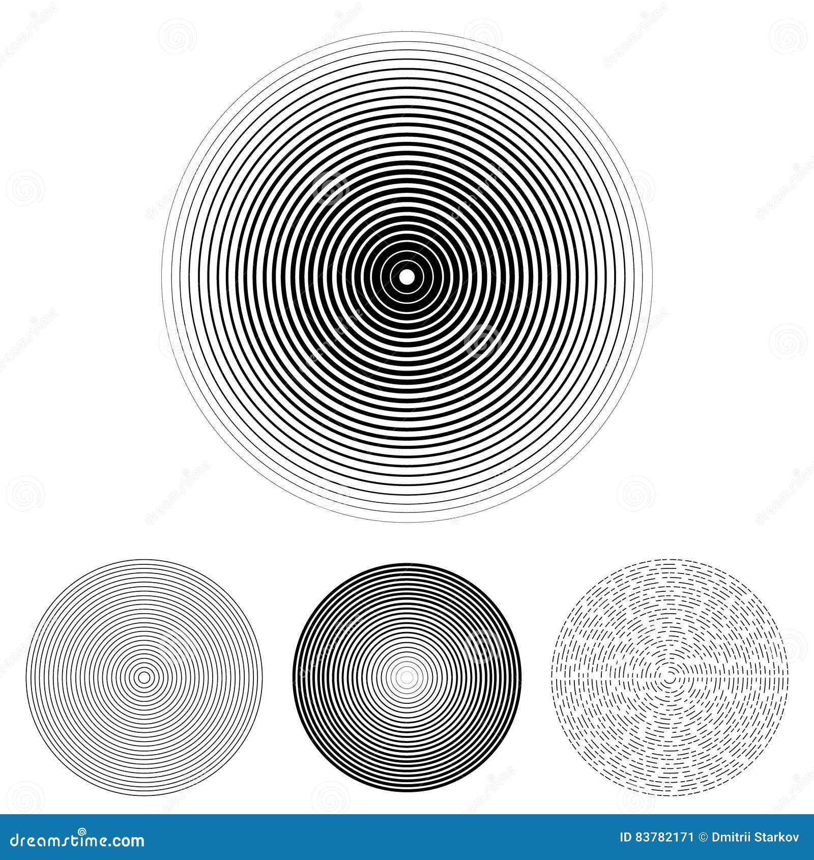 Concentrisch Cirkelelement Op Een Witte Achtergrond Vector Illustratie ...