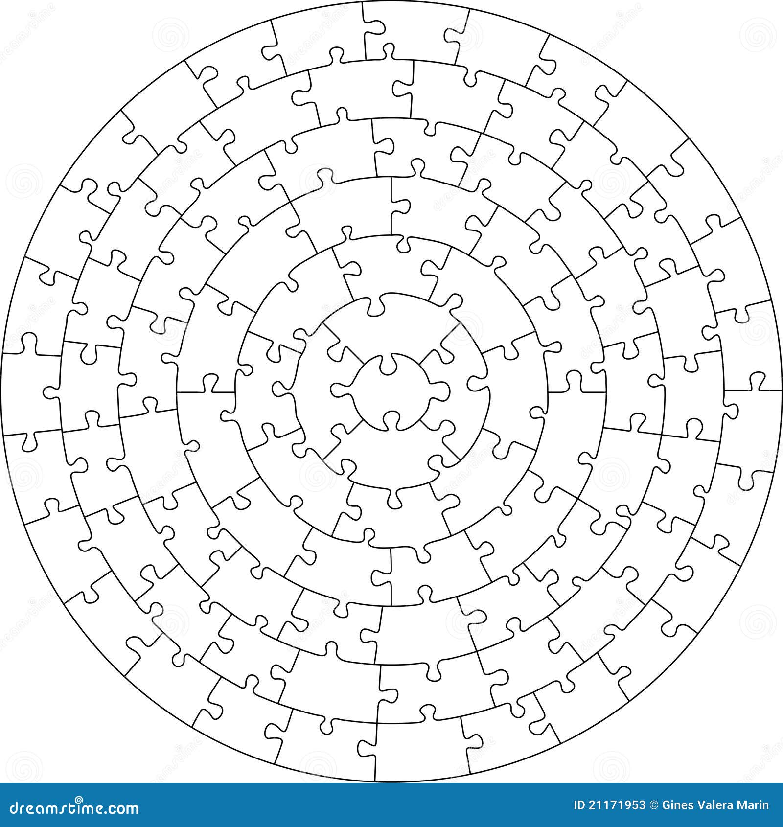 Concentrisch raadsel vector illustratie. Illustration of vector - 21171953