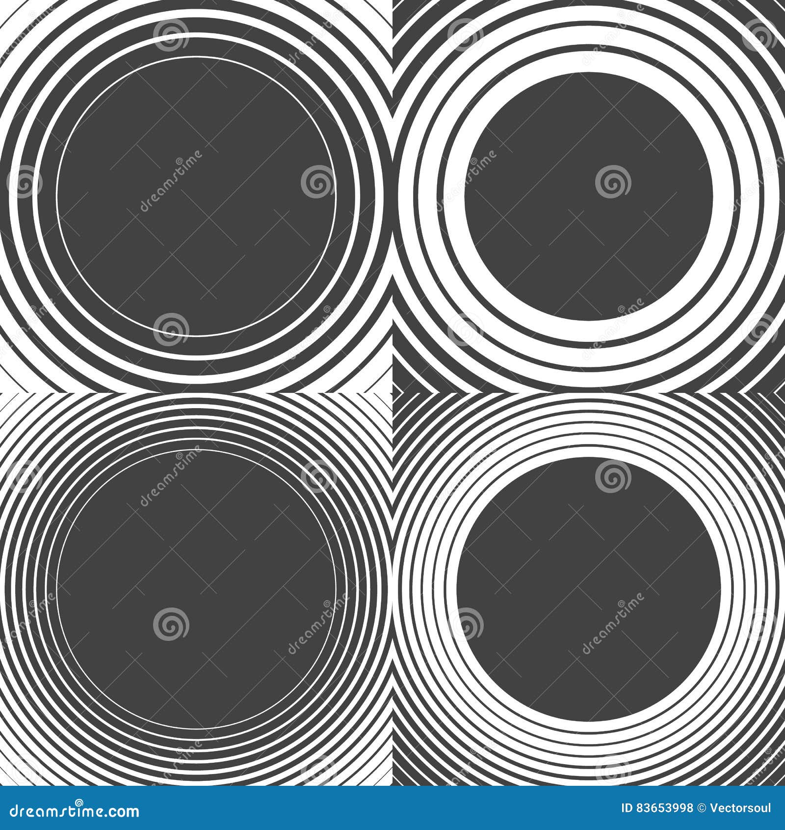 Concentrische Cirkels, Concentrisch Ringenelement Vector Illustratie ...