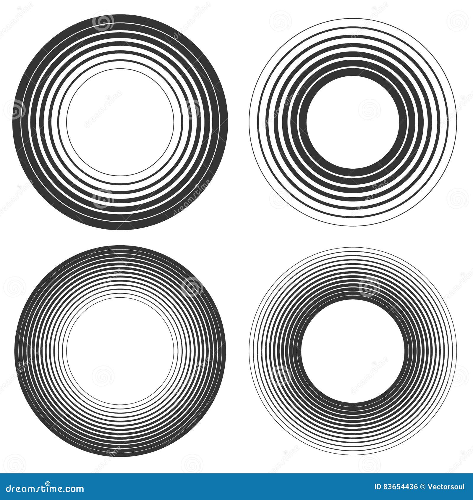 Concentrische Cirkels, Concentrisch Ringenelement Vector Illustratie ...
