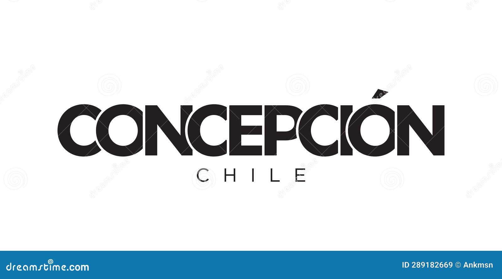 Concepcion in the Chile Emblem. the Design Features a Geometric Style ...