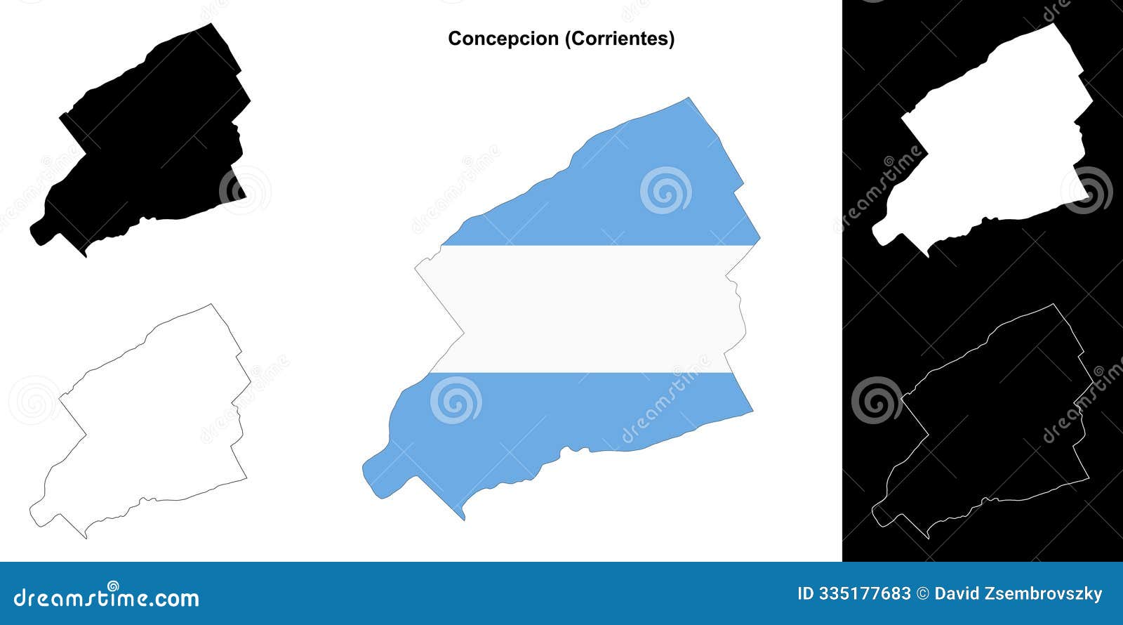 Concepcion Outline Map Vector Illustration | CartoonDealer.com #360987968