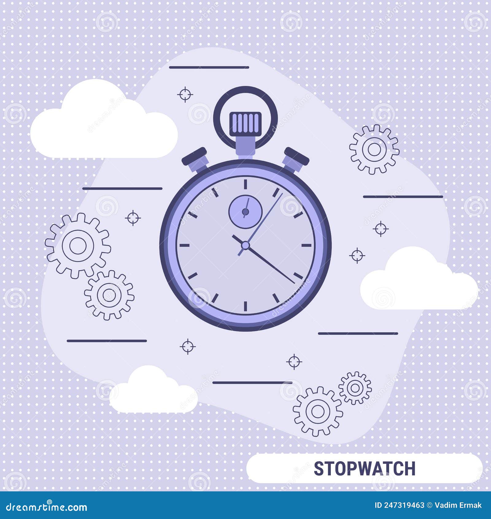 Stopwatch, Time Control Flat Style Vector Concept Stock Vector ...
