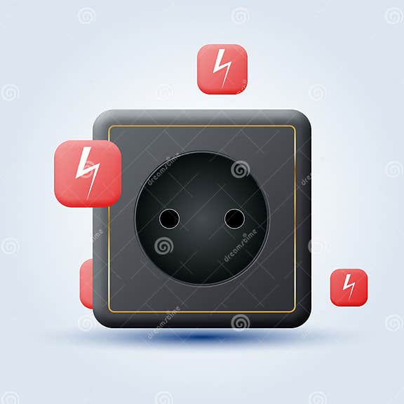 Electric Power Cartoon Vector Illustration Stock Vector - Illustration ...