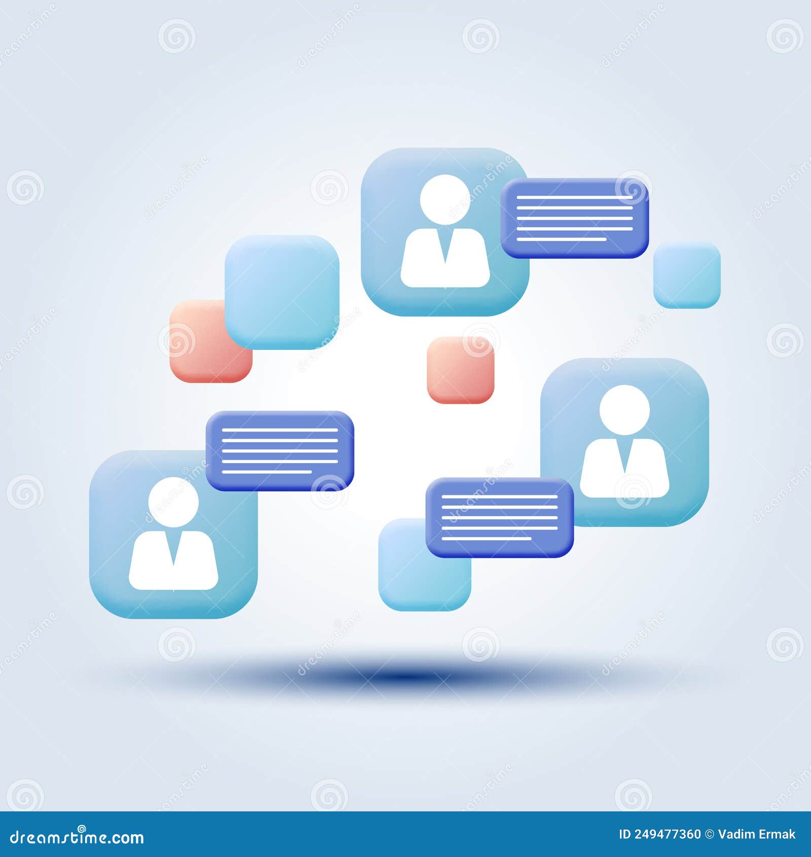 Online Chat, Web Forum Cartoon Vector Concept Stock Vector ...