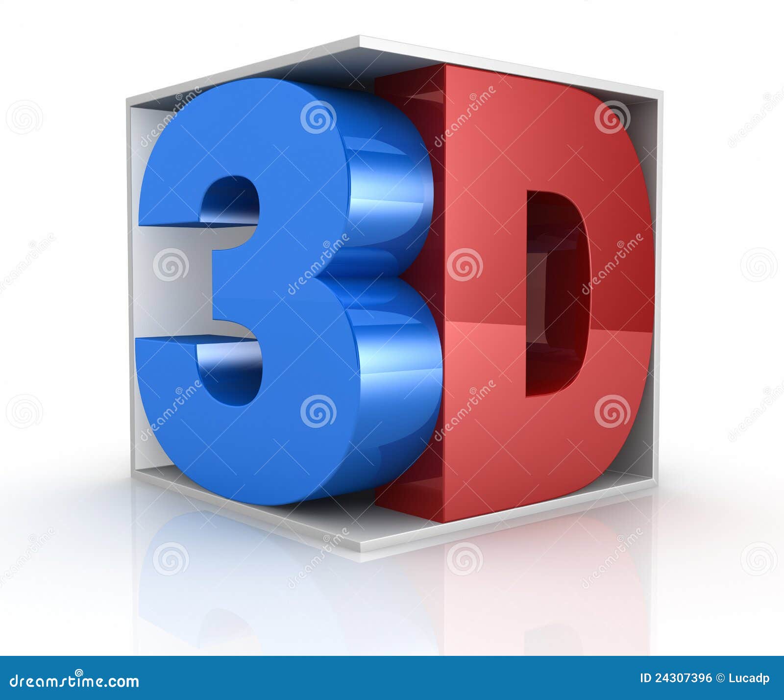 Concept of 3d Movie Technology Stock Illustration - Illustration of ...