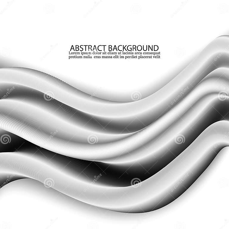 Concept of Abstract Silver Wave Background Design. Stock Vector ...