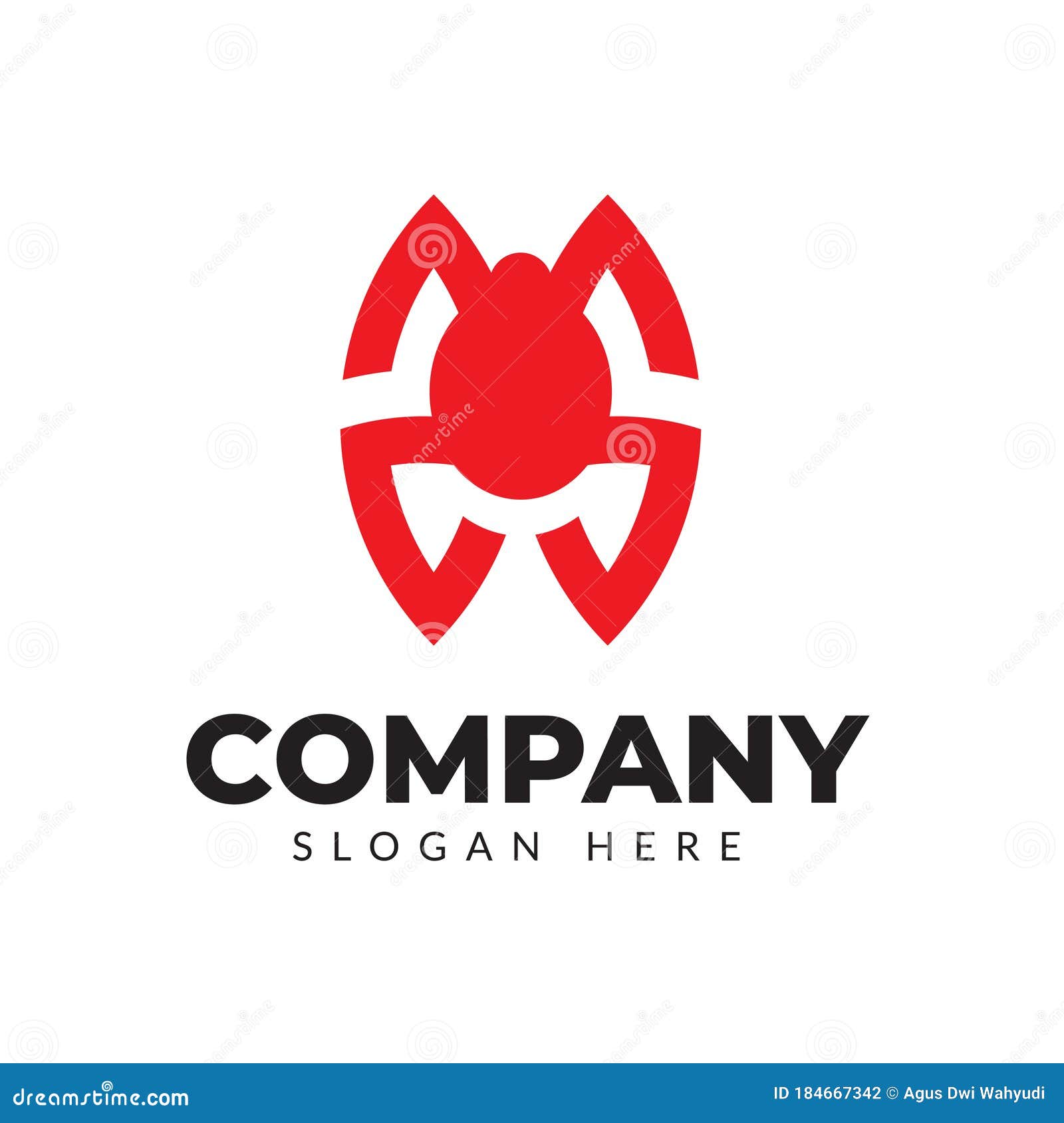 Spider Logos With Various Shapes, Attractive Colors Vector Illustration ...