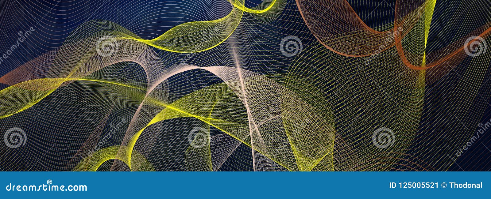 Concept of Abstract Wave Network Stock Image - Image of grid ...