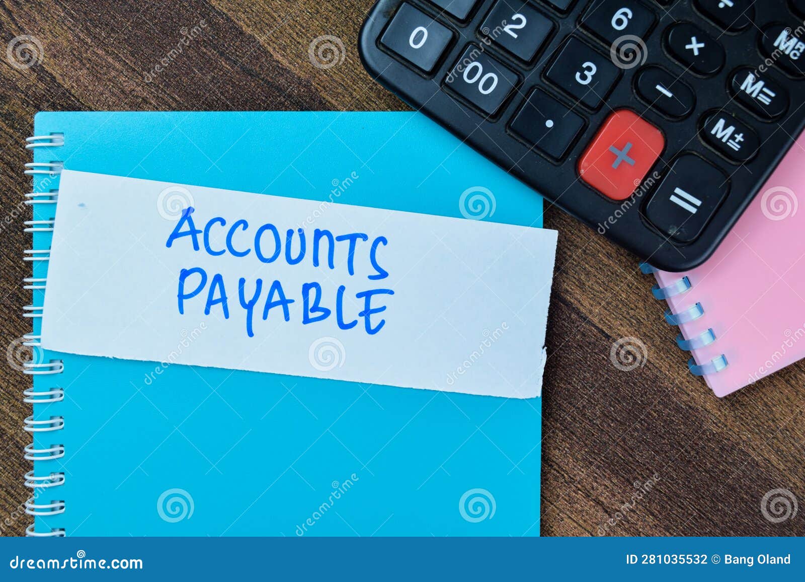 Concept of Accounts Payable Write on Sticky Notes Isolated on Wooden ...