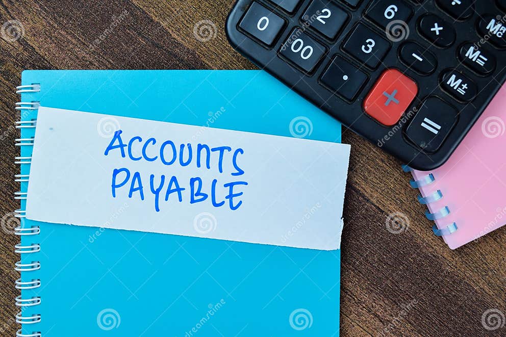 Concept of Accounts Payable Write on Sticky Notes Isolated on Wooden ...