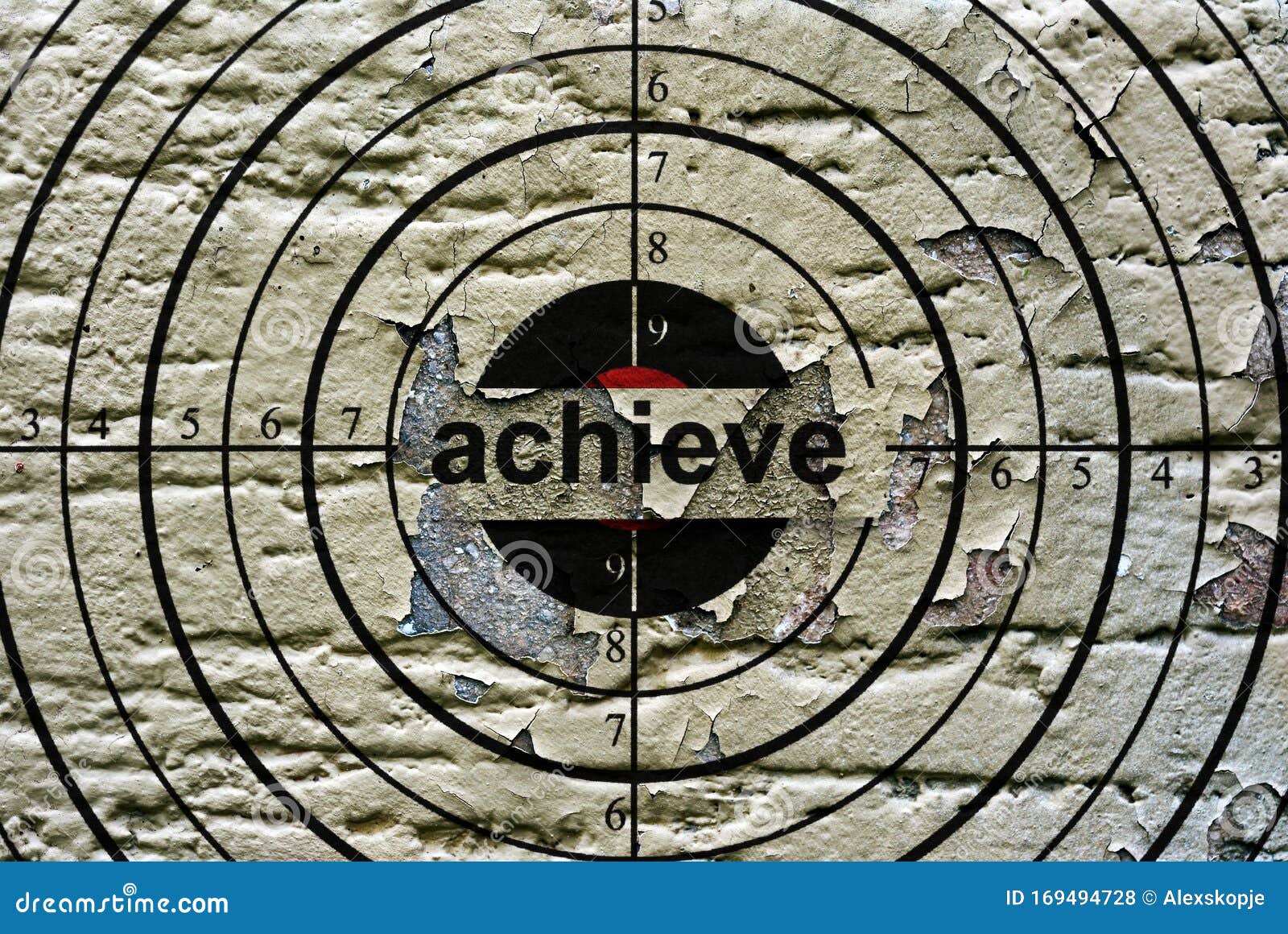 Achieve grunge target stock photo. Image of game, focus - 169494728