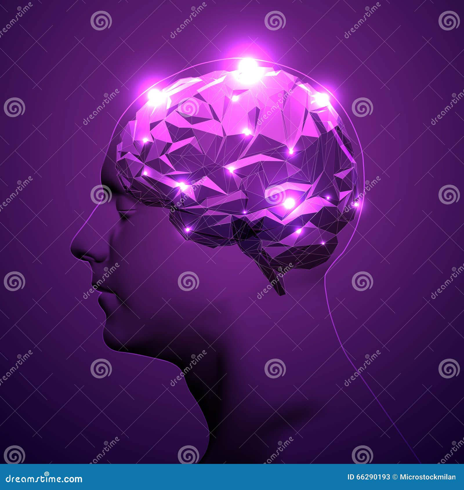 Concept of Active Human Brain Stock Vector - Illustration of activity ...