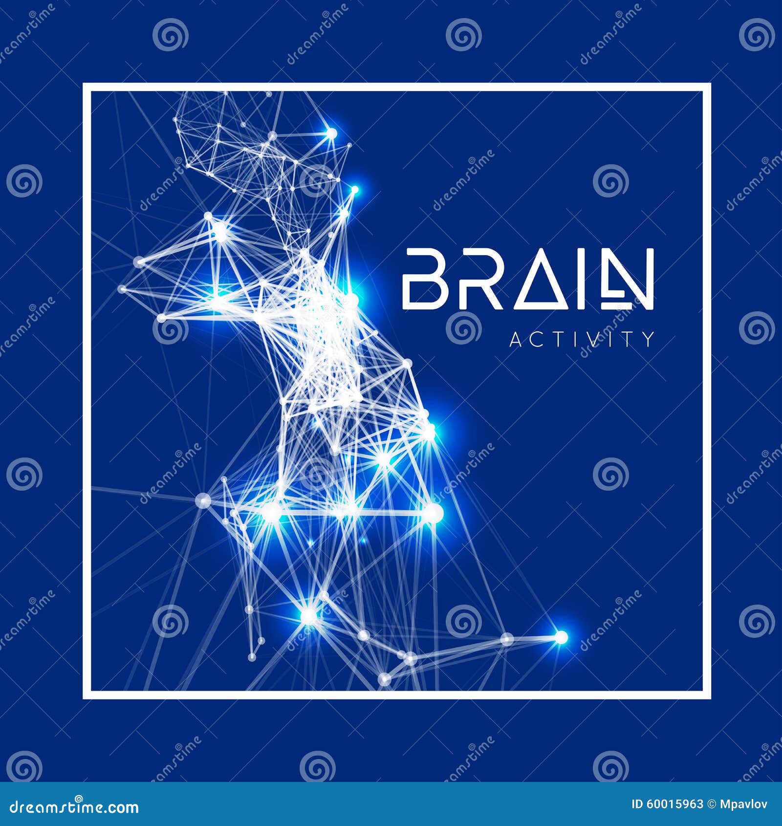 Concept of an Active Human Brain Stock Vector - Illustration of neurone ...
