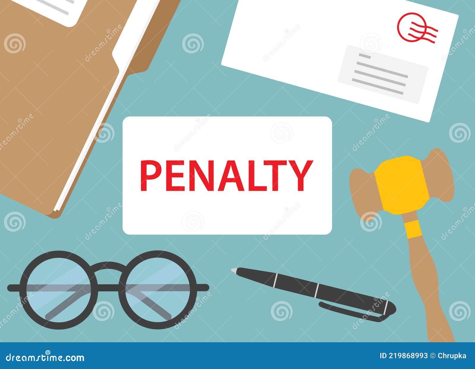 Concept of Administrative Penalty Stock Vector - Illustration of ...