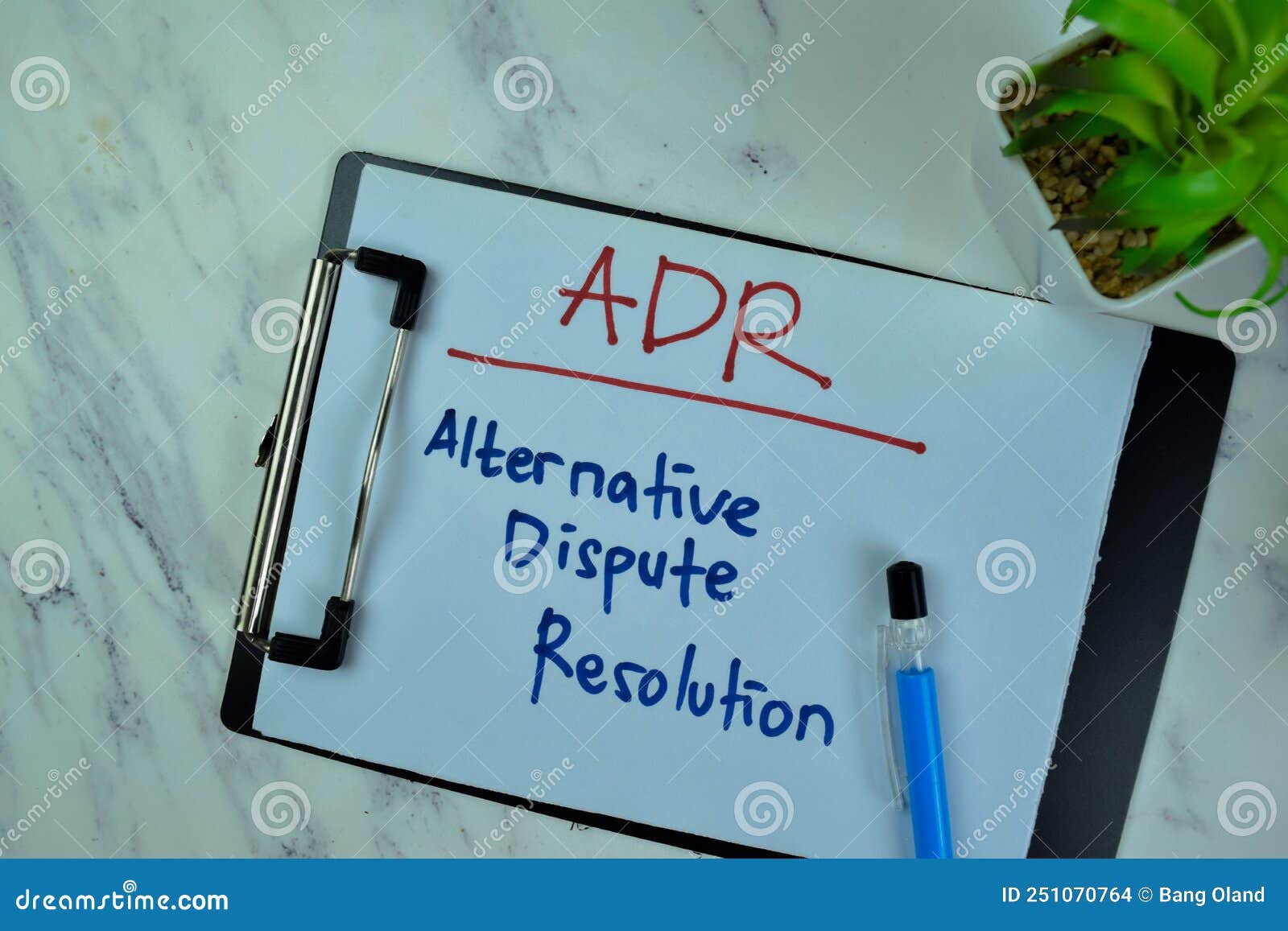 Concept of ADR - Alternative Dispute Resolution Write on a Paperwork ...