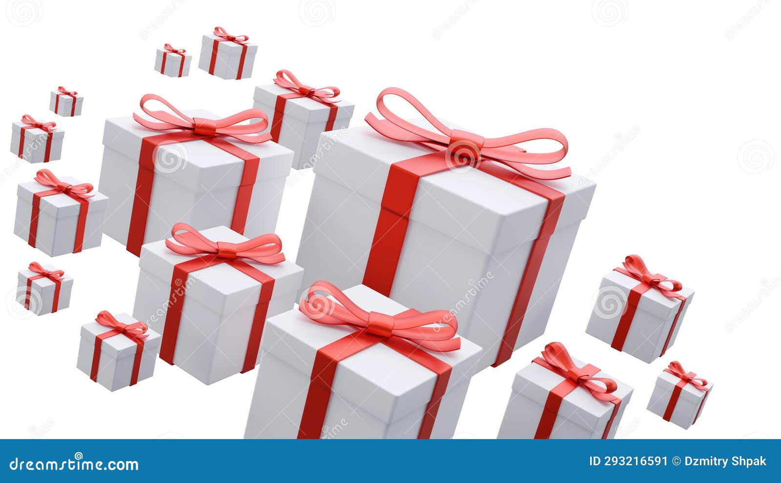 Concept for Advertising. Flying Gifts on a White Background Stock Image ...