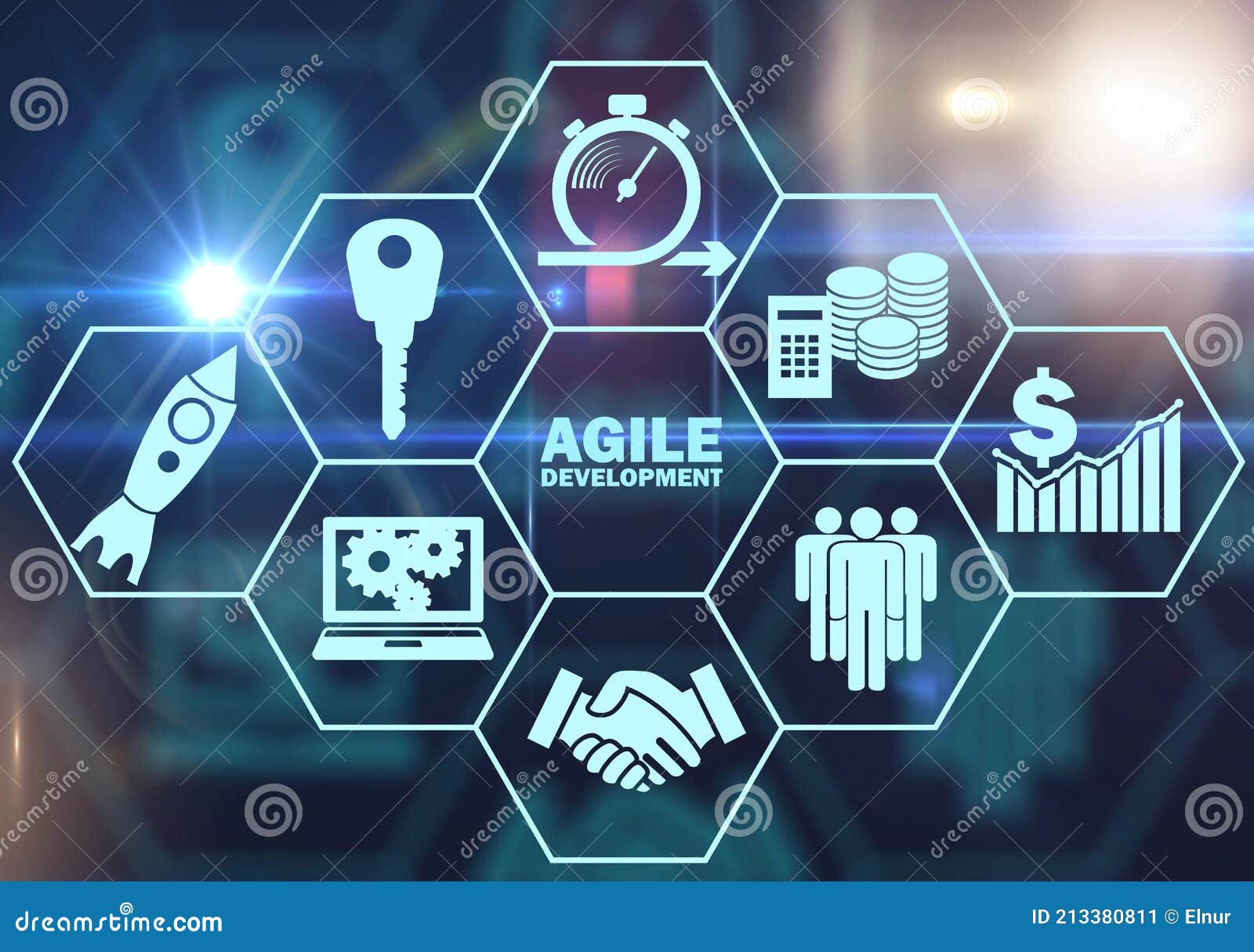 Concept of Agile Software Development Stock Illustration - Illustration ...